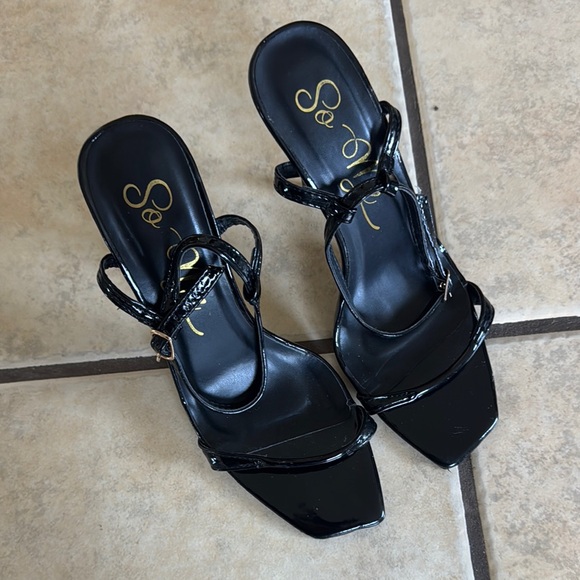 So Me | Shoes | So Me Black Strappy High Heels | Poshmark